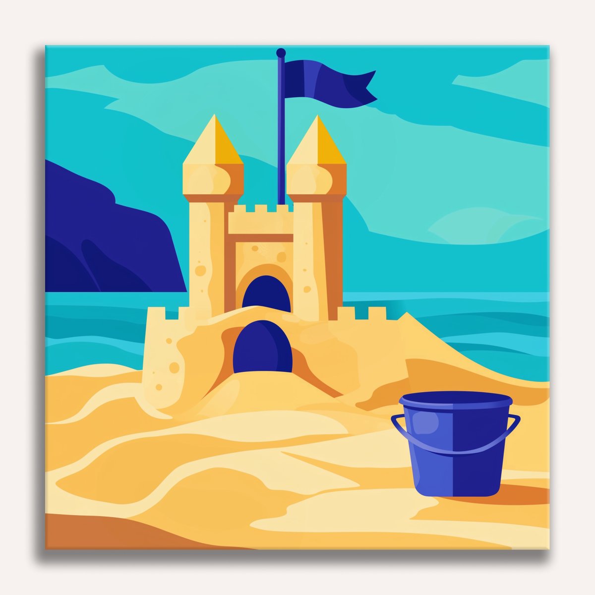 Simple Sand Castle Paint by Numbers Kit