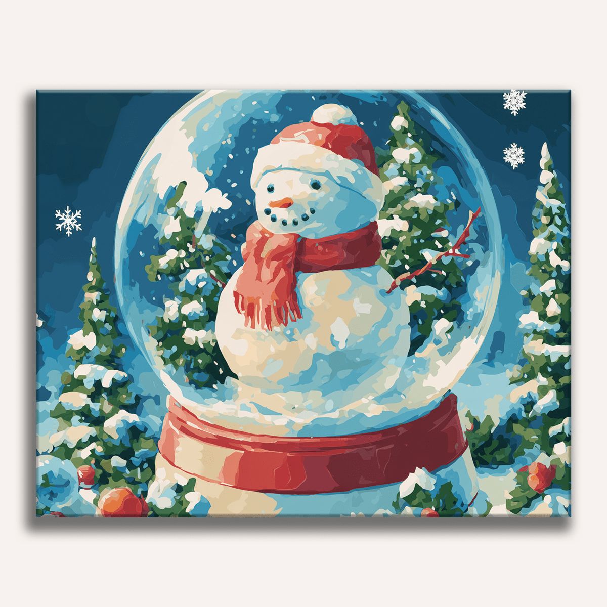 Snowman Globe Paint by Numbers Kit