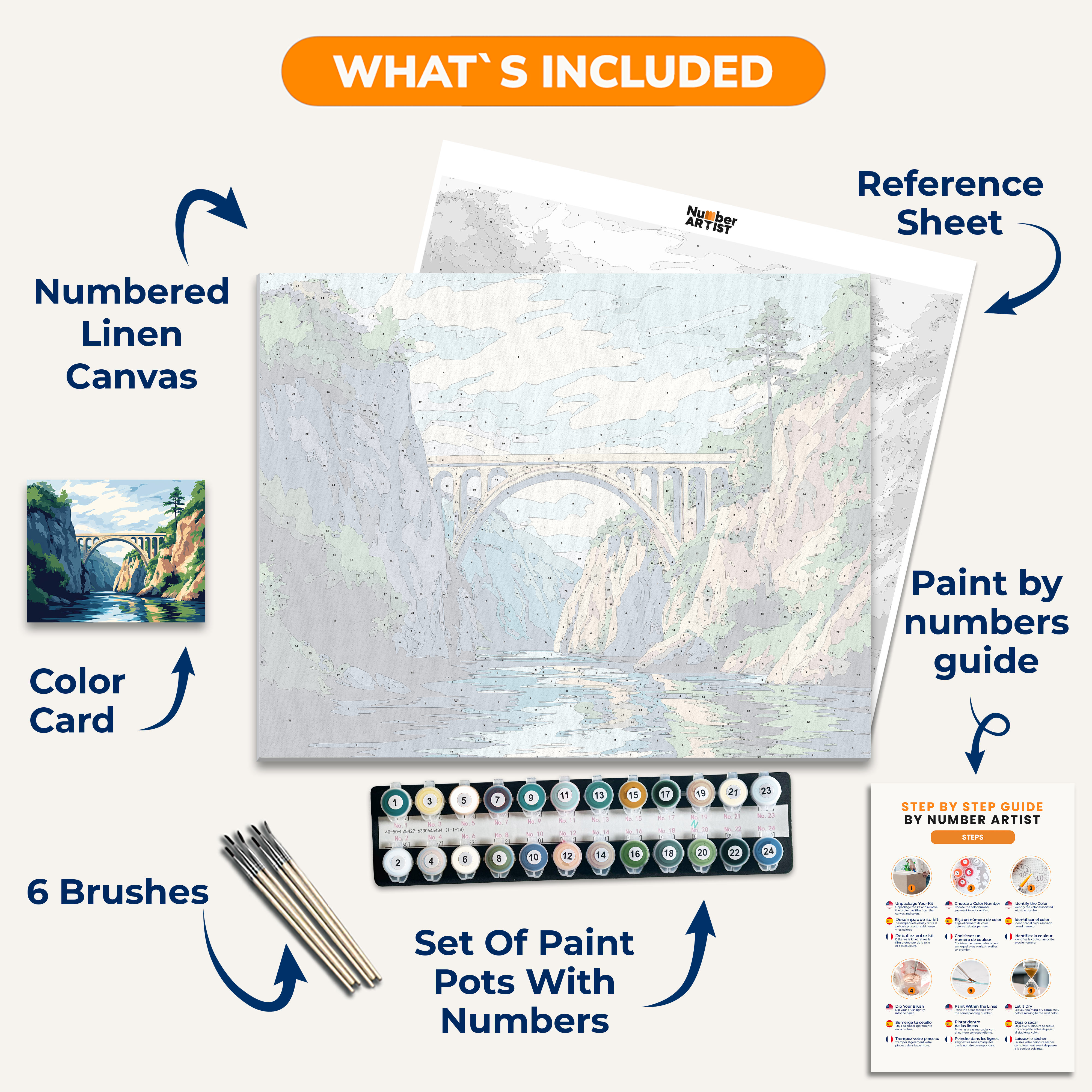 Arching Bridge Paint by Numbers Kit