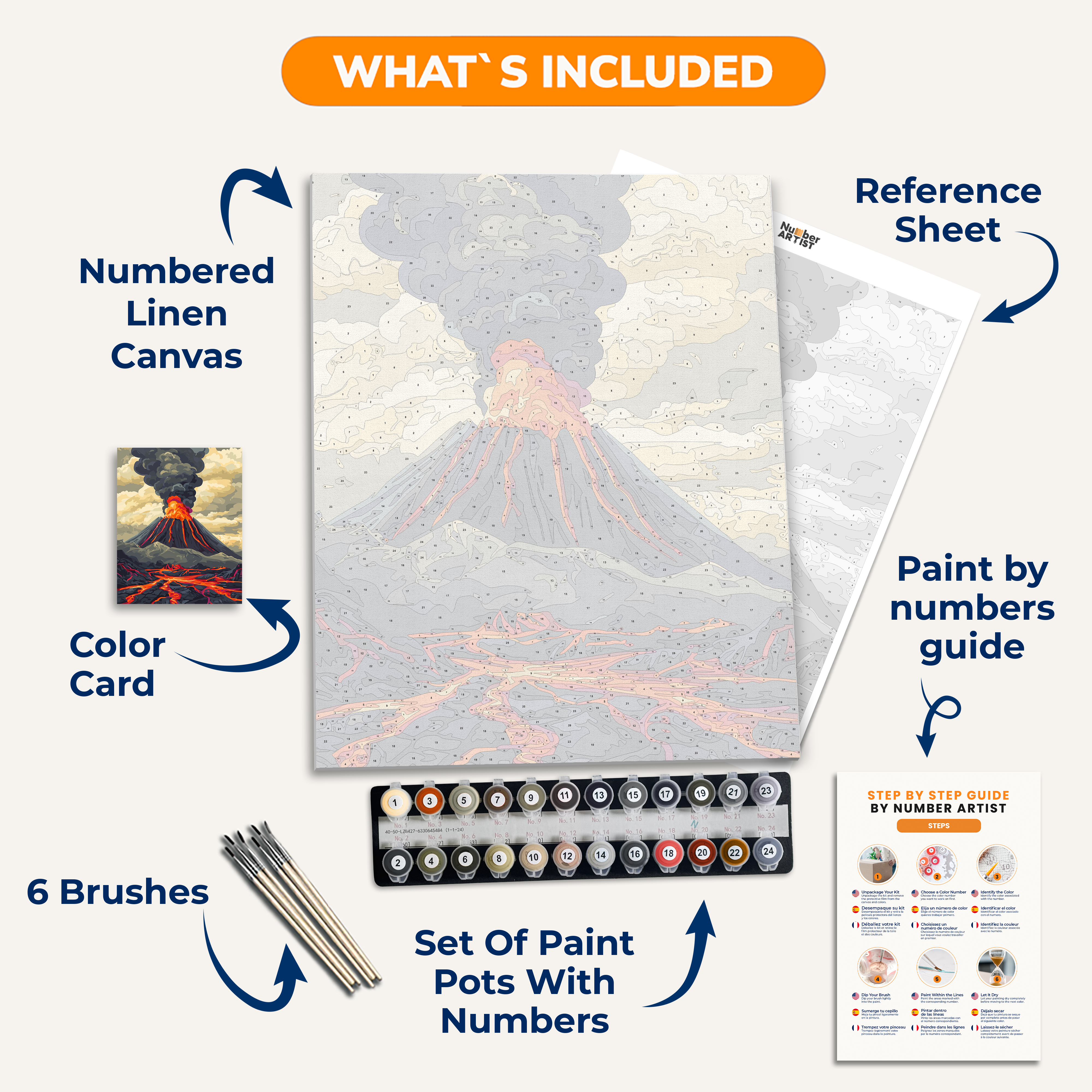 Volcanic Lava Paint by Numbers Kit