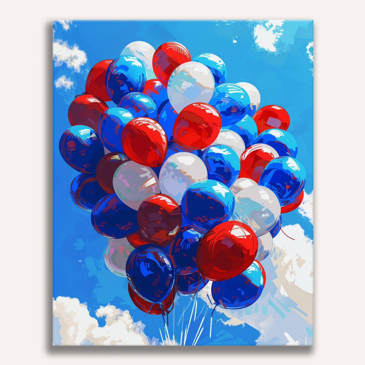 Balloons of Independence Paint by Numbers Kit