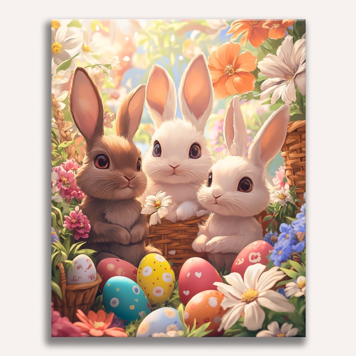 Bunny Trio | Paint by Numbers Kit by Number Artist