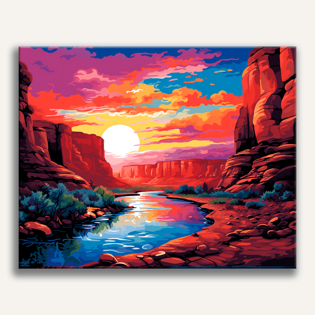 Canyon Sundown Paint by Numbers Kit