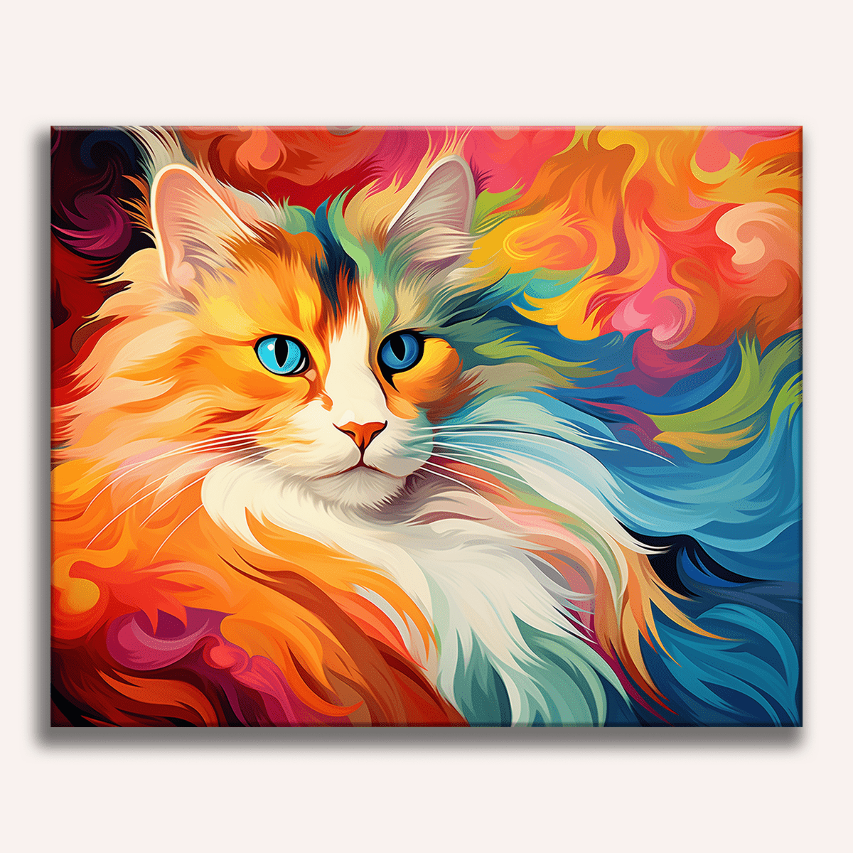 Cat Rainbow Paint by Numbers Kit