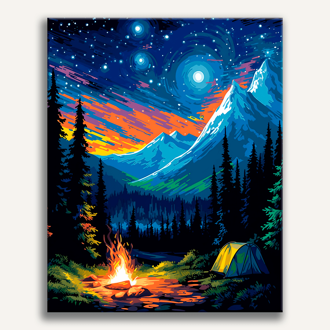 Celestial Mountainscape Paint by Numbers Kit