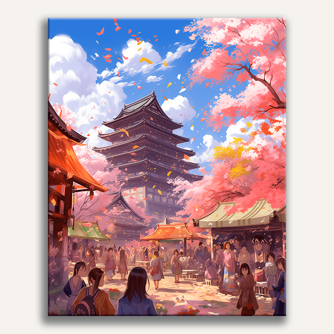 Cherry Blossom Festival Paint by Numbers Kit