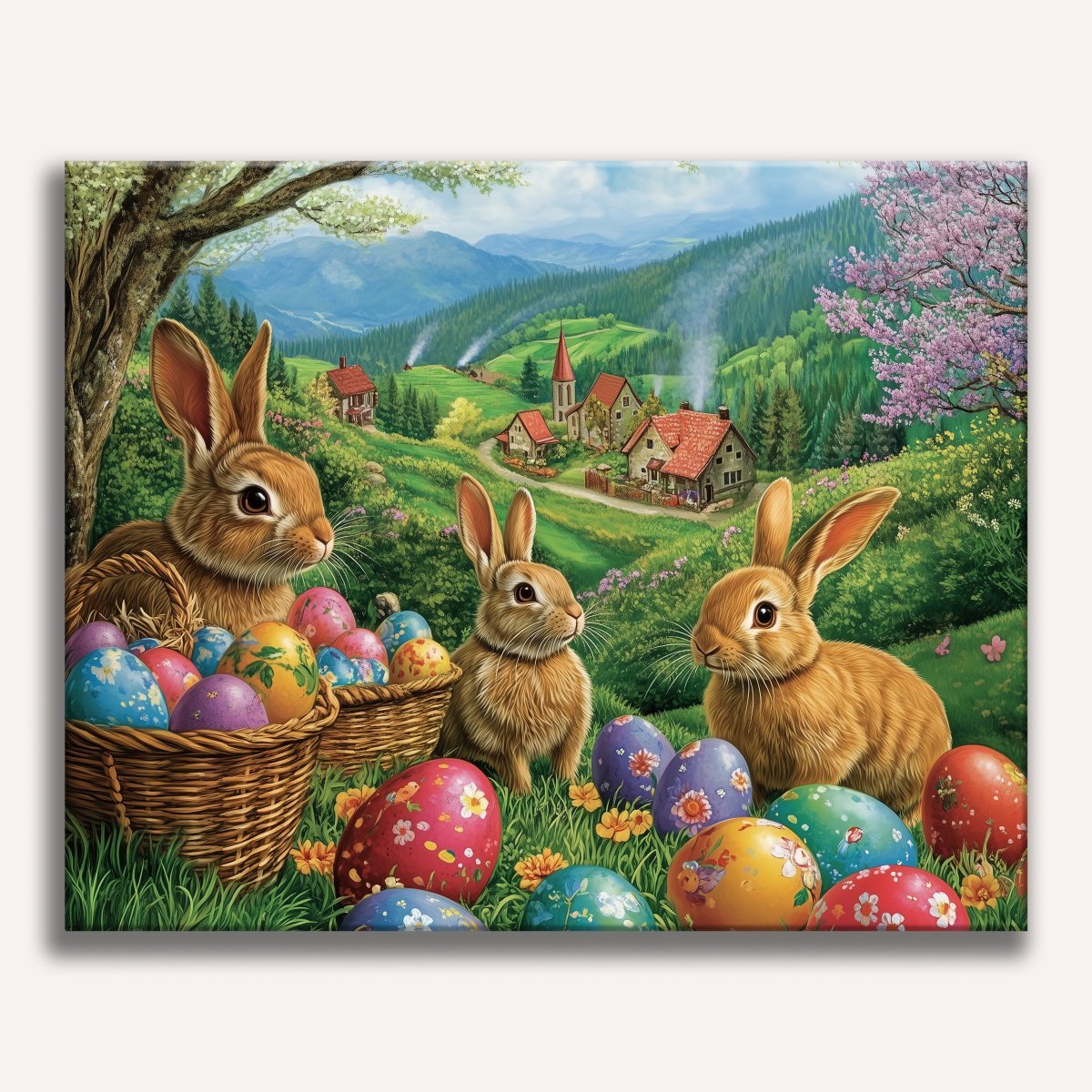 Easter Rabbits | Paint by Numbers Kit by Number Artist