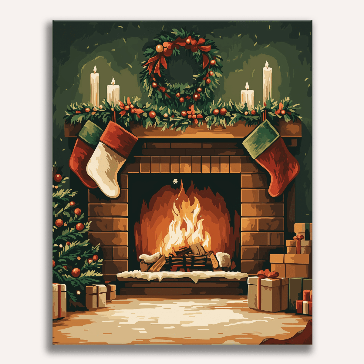 Fireplace Wonders Paint by Numbers Kit