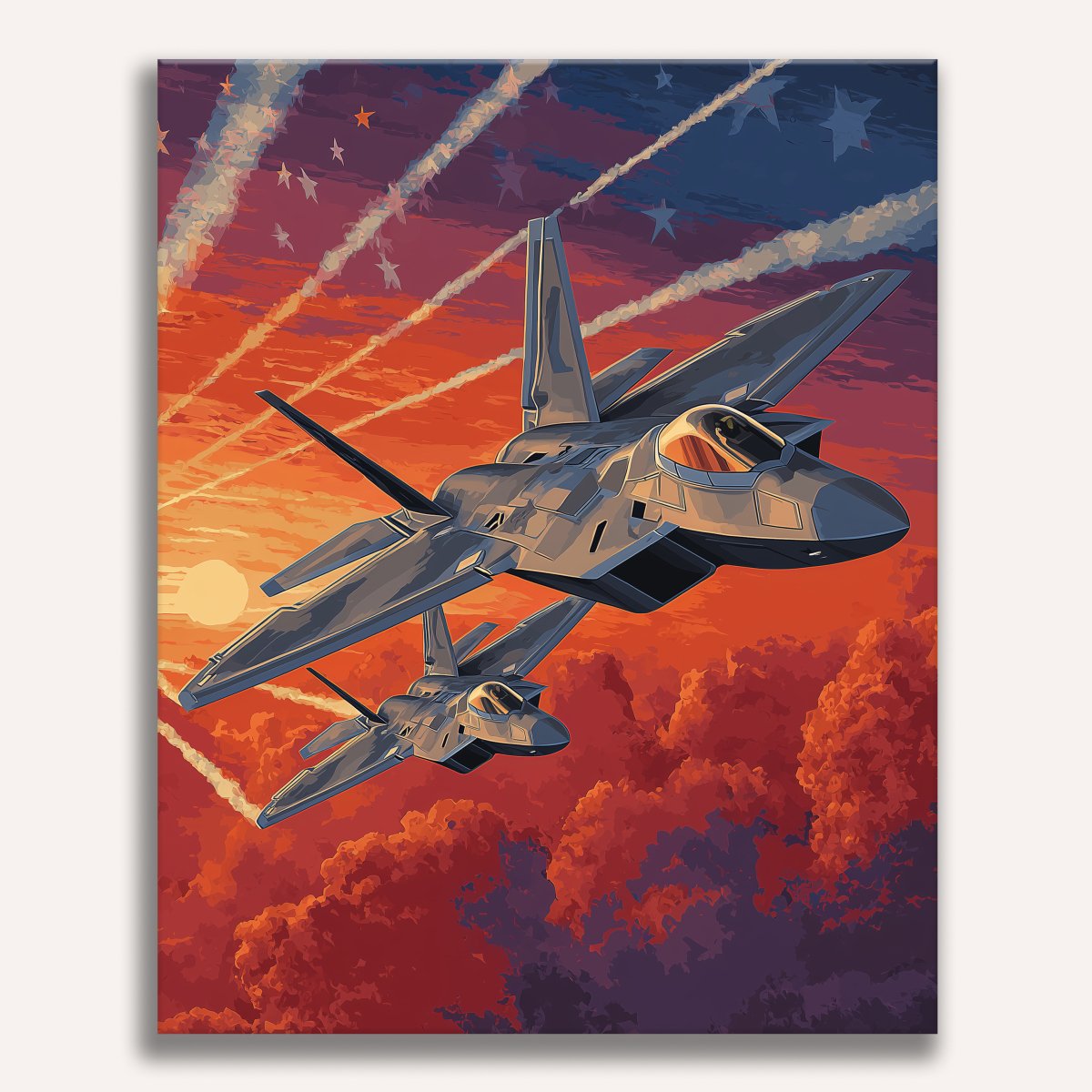 Flag Sky Flyover Paint by Numbers Kit