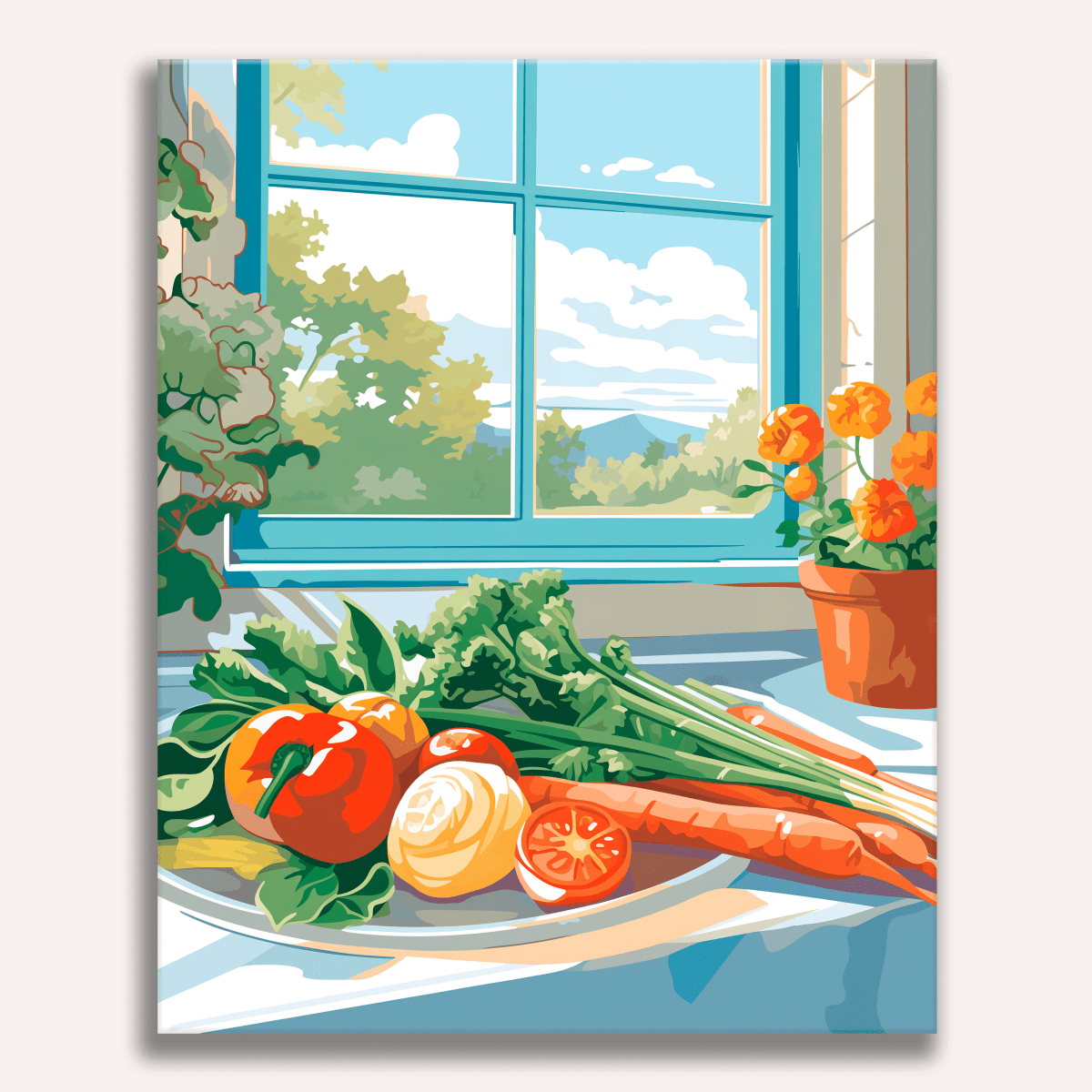 Fresh Vegetables Paint by Numbers Kit