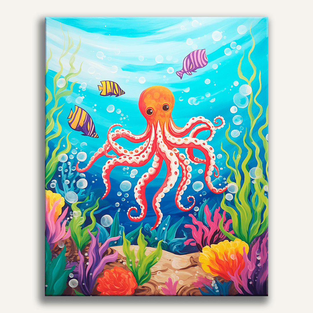 Friendly Octopus Paint by Numbers Kit