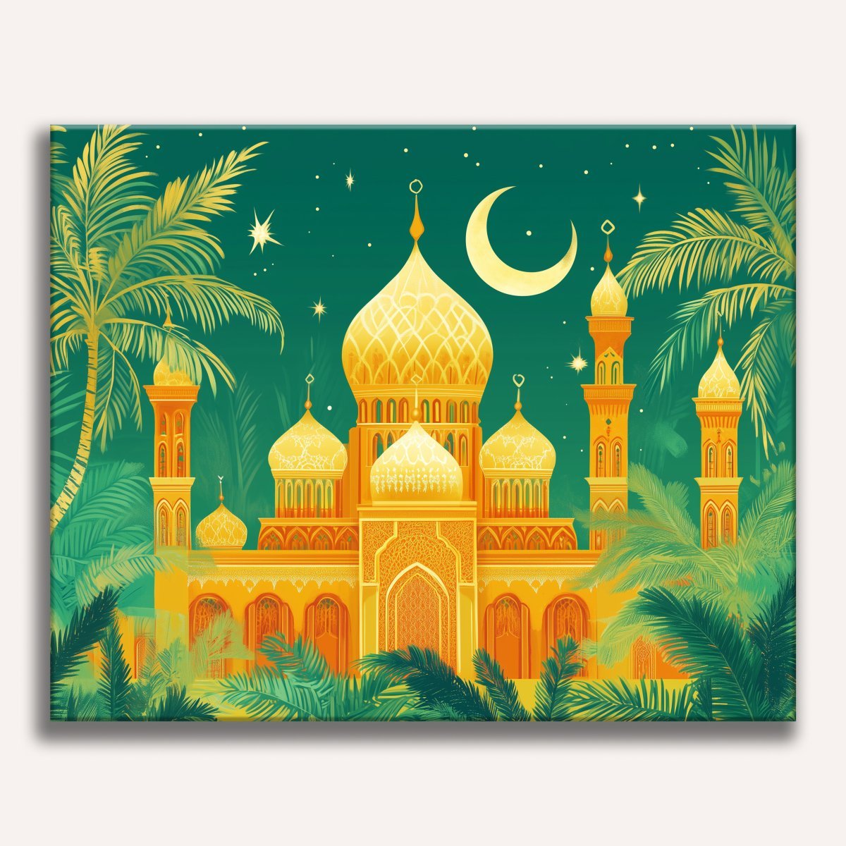 Golden Masjid | Paint by Numbers Kit by Number Artist
