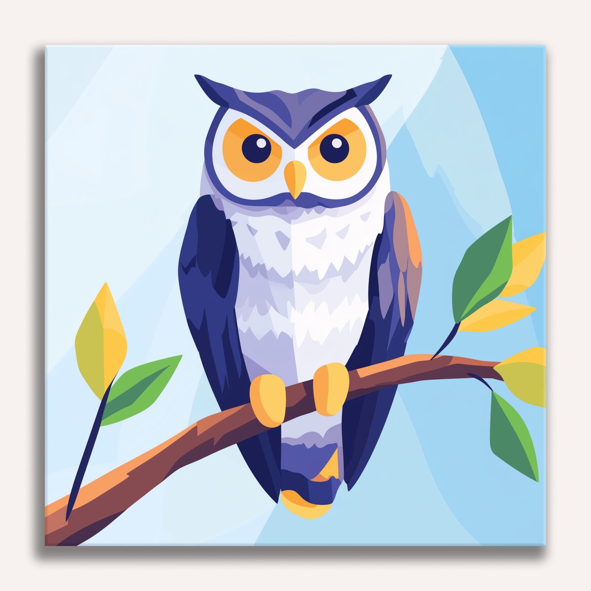 Perched Owl Paint by Numbers Kit