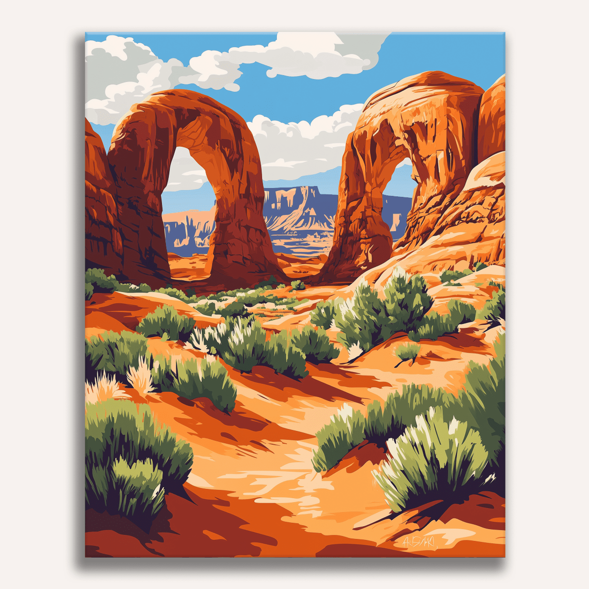 Sandstone Arches Paint by Numbers Kit
