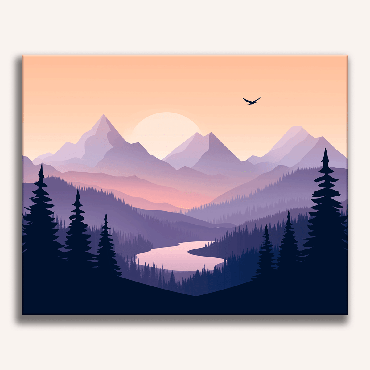 Simple Landscape Paint by Numbers Kit