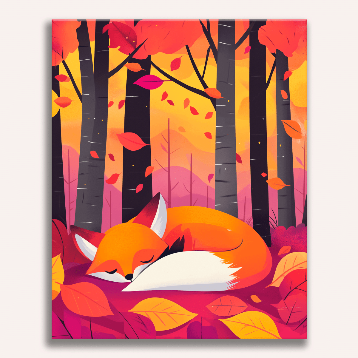 Sleeping Fox Paint by Numbers Kit