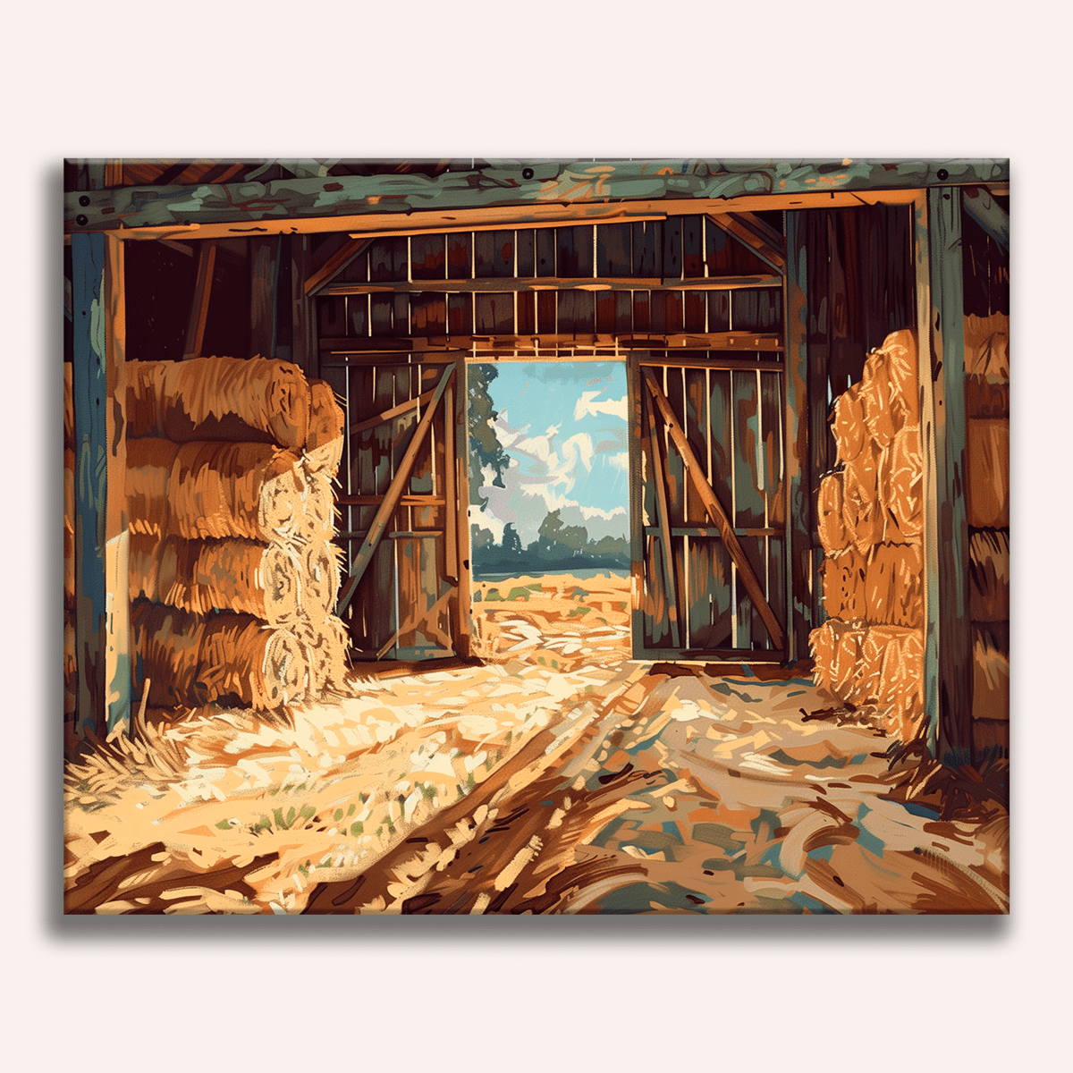 Sunny Barn Day Paint by Numbers Kit