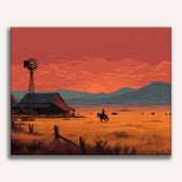 Texas Landscape Paint by Numbers Kit