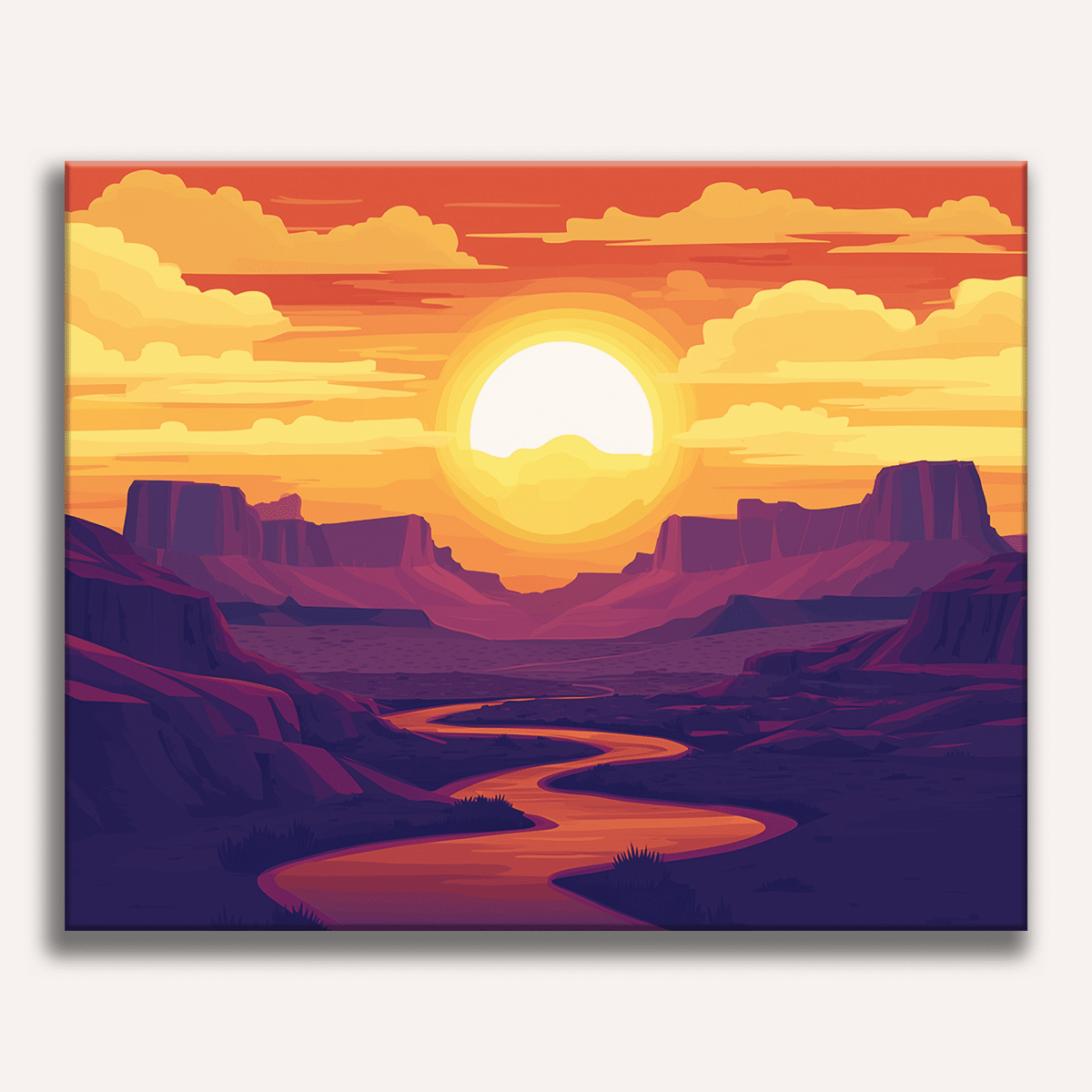 Warm Desert Sun Paint by Numbers Kit